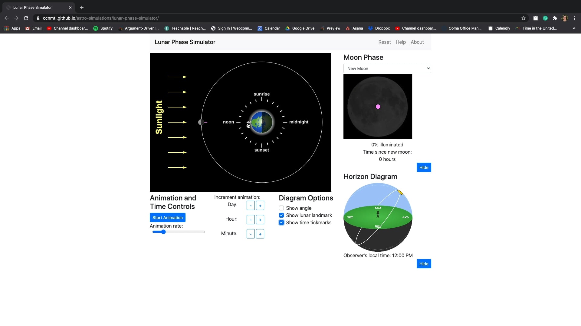 Moon Phase Simulation on Vimeo