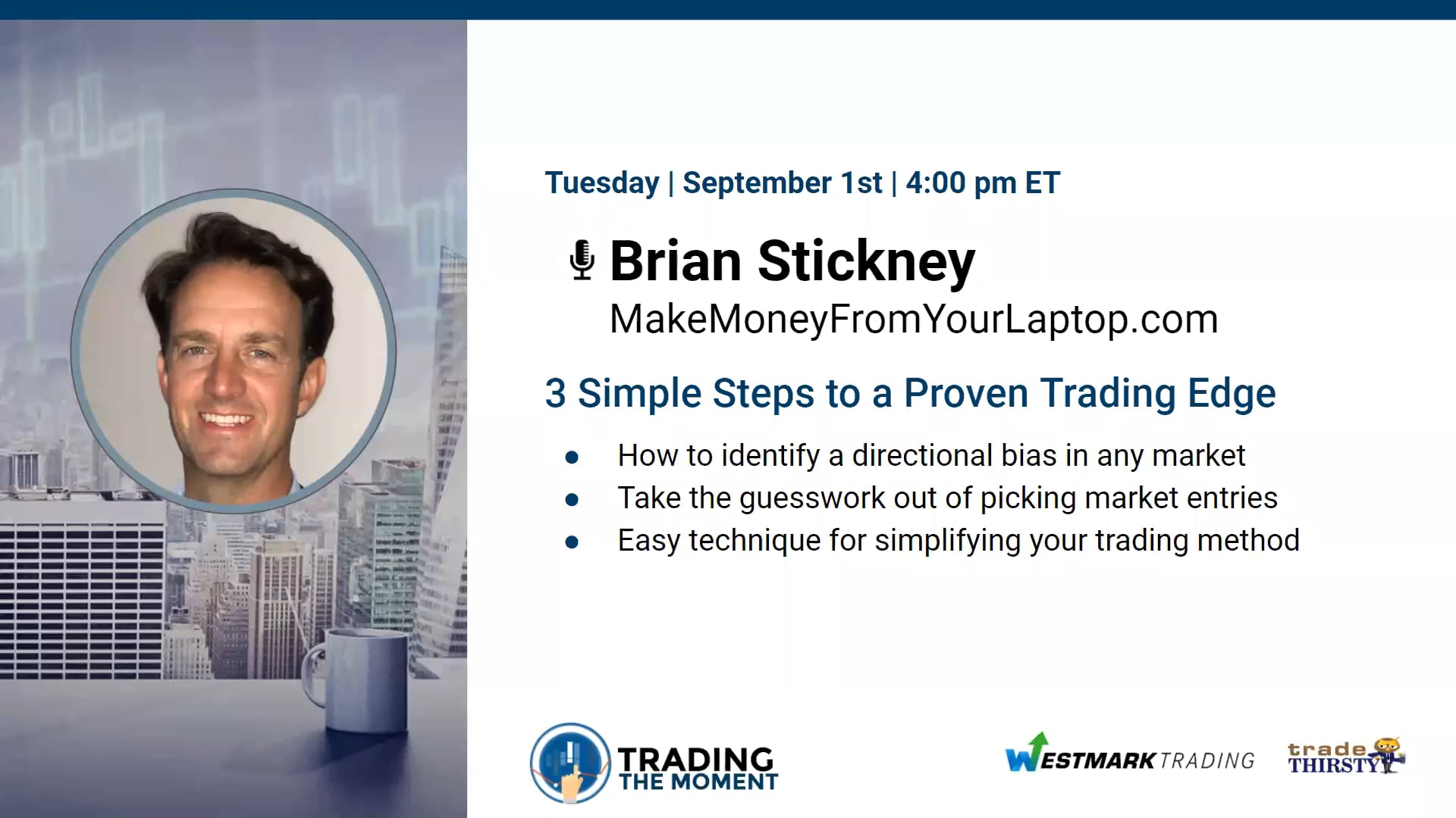Brian Stickney |3 Simple Steps to a Proven Trading Edge on Vimeo