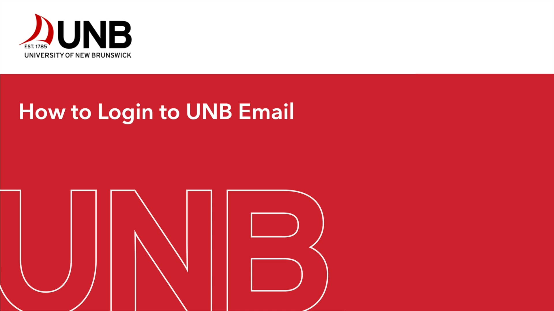 How to Login to UNB Email on Vimeo