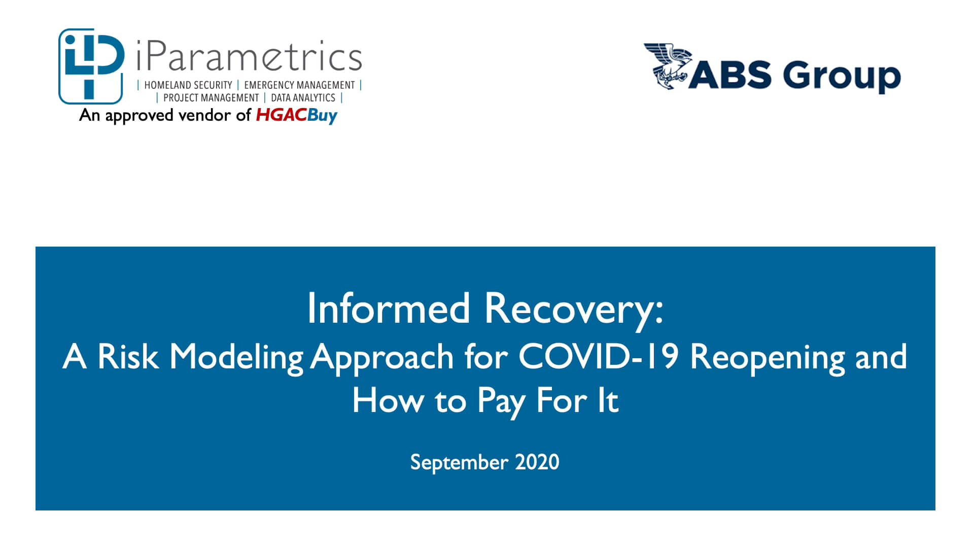 iParametrics and ABS Group Risk Restart Model on Vimeo