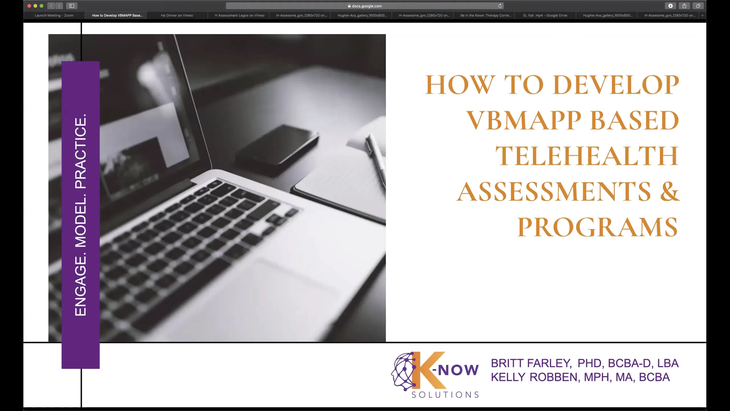 How to develop a VBMAPP based telehealth assessment and program Day 1