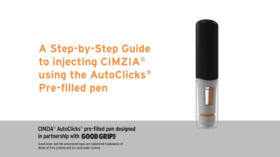 A step-by-step guide to injecting with the CIMZIA® pre-filled pen on Vimeo