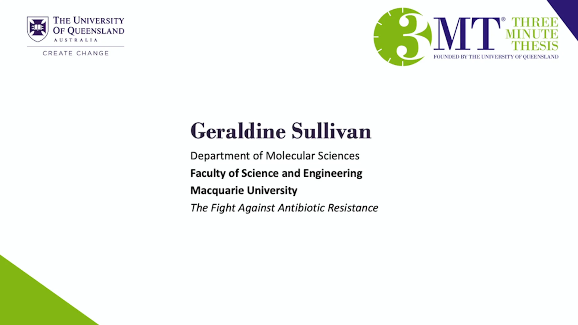 Geraldine Sullivan - The Fight Against Antibiotic Resistance on Vimeo