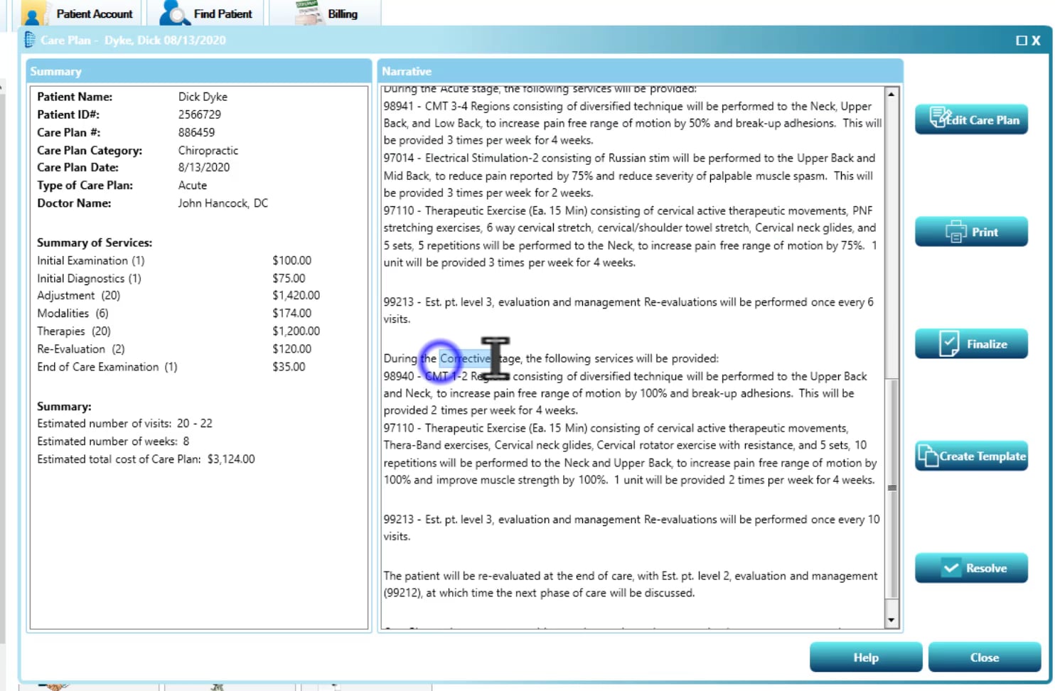 PayDC Support_Documentation Create Care Plan Narrative Summary