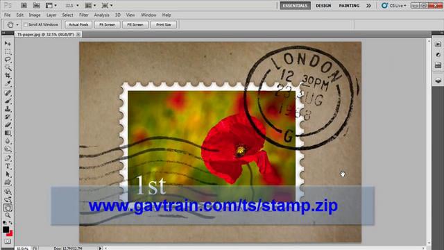 Old Postage Stamp effect in Photoshop on Vimeo