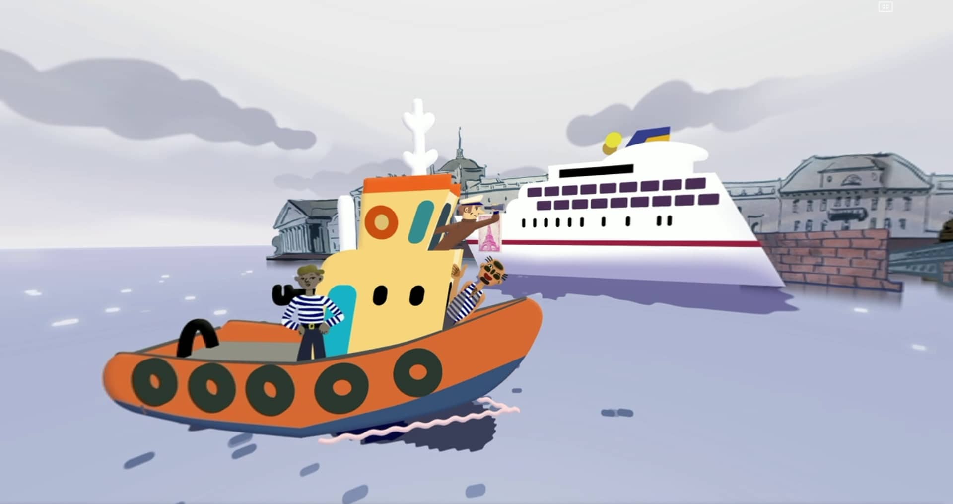 «Ballad of a small tugboat» animated video 360 on Vimeo