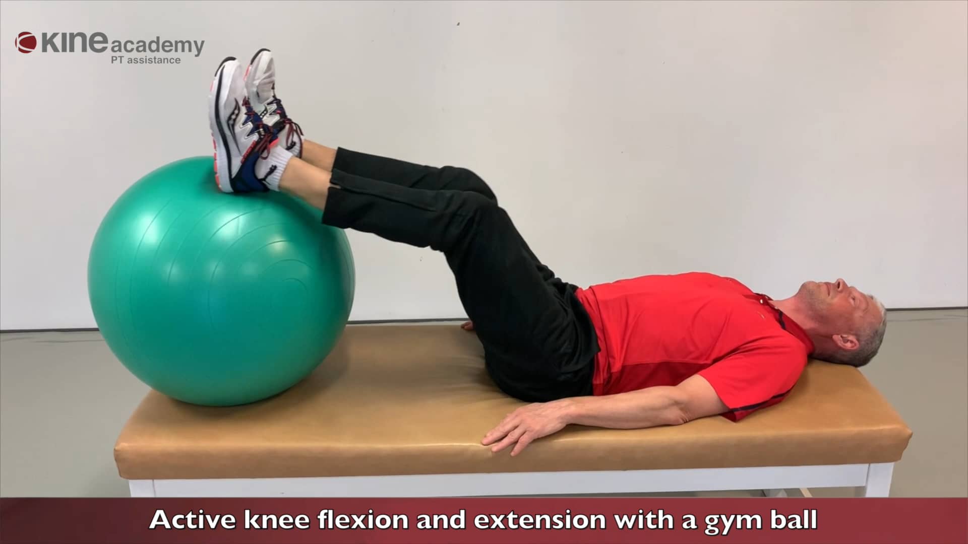 Active knee flexion and extension with a Gym ball. on Vimeo