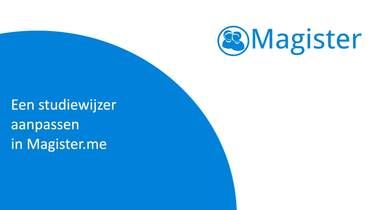 Een studiewijzer aanpassen in Magister.me on Vimeo