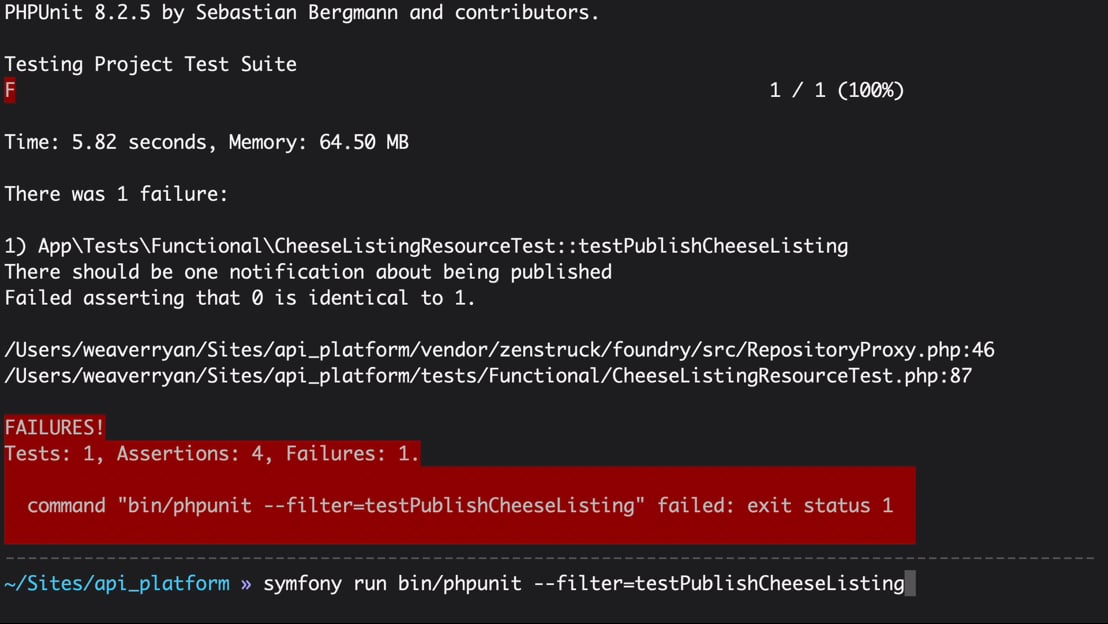 Detecting the "Published" State Change > API Platform 2 Part 3: Custom Resources | SymfonyCasts