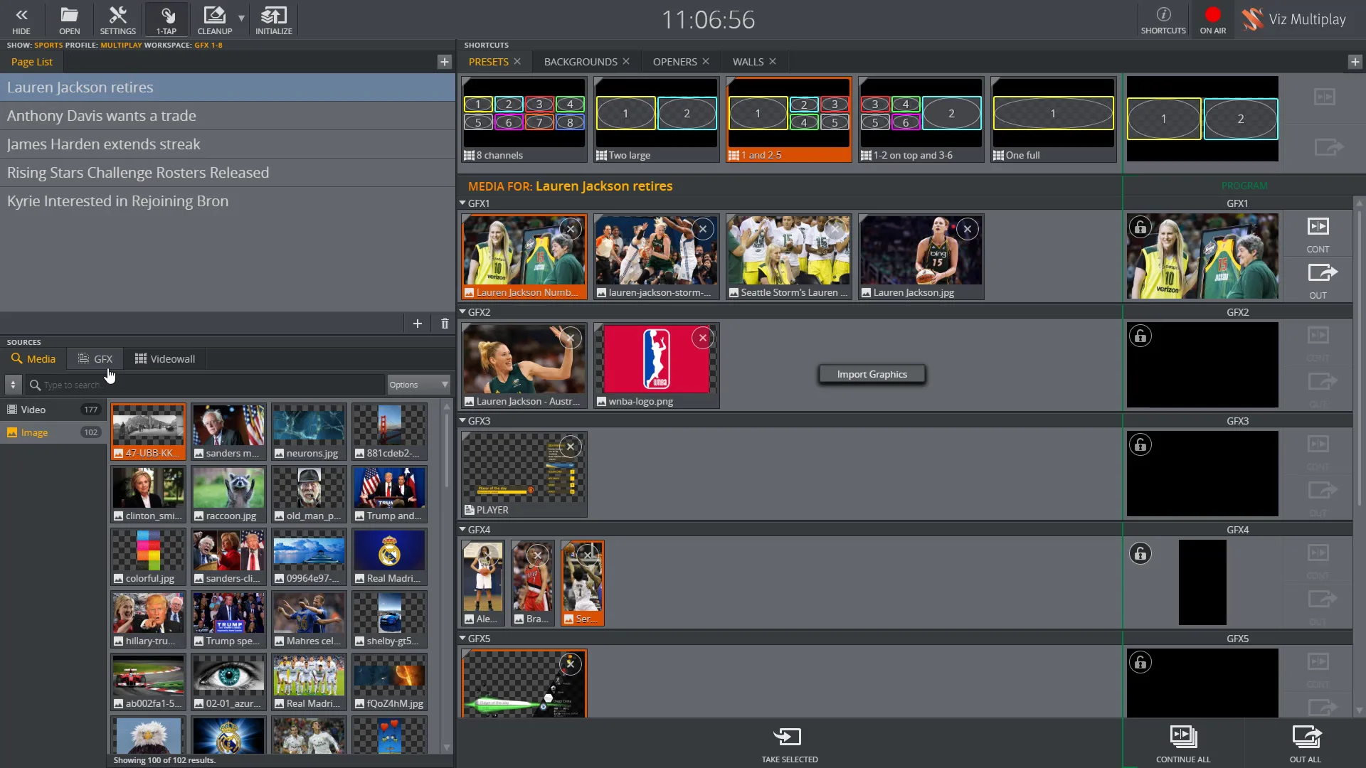 Import button in Viz Multiplay on Vimeo