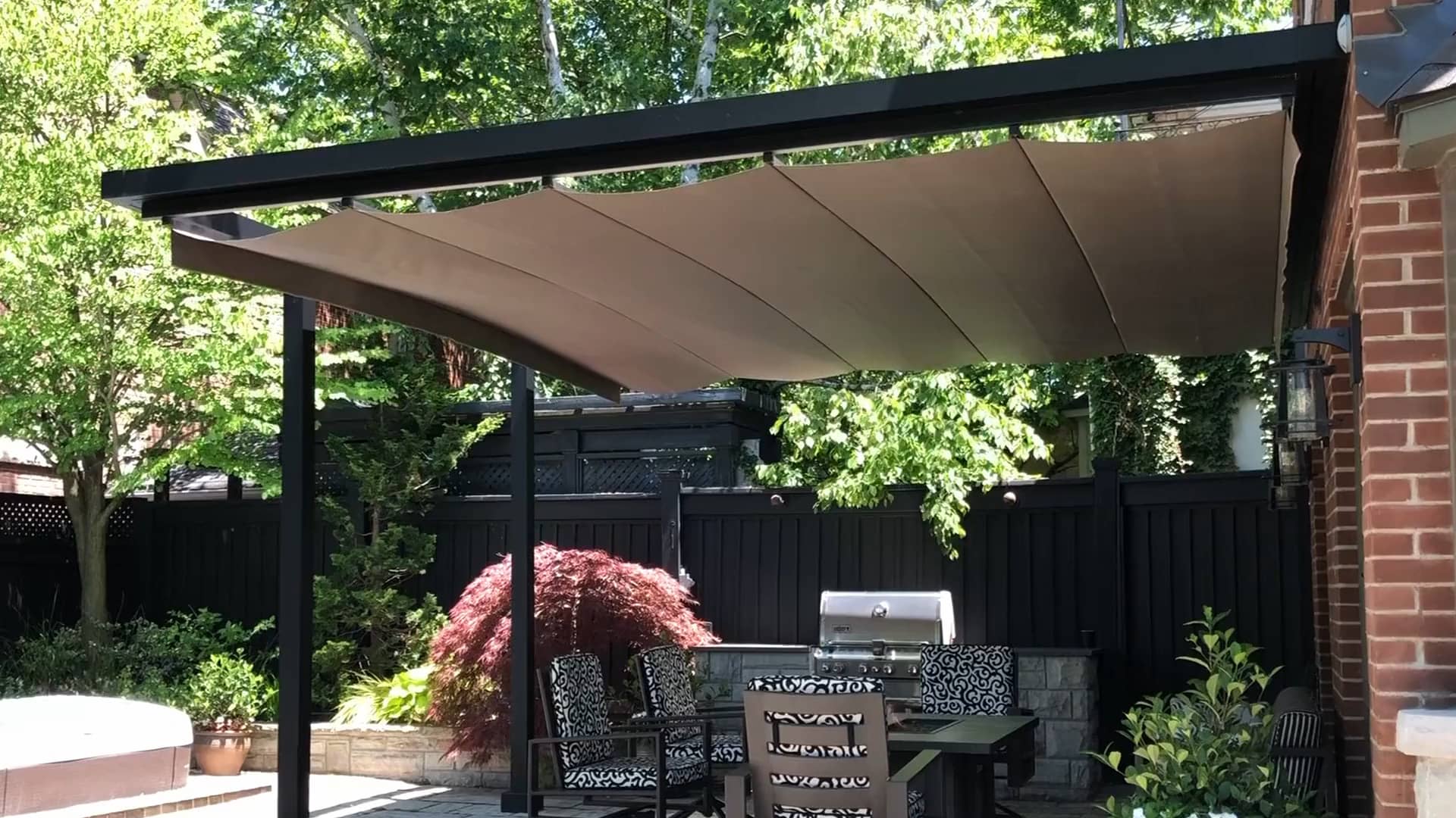 Retractable Shade Structure - Chaplin Estates on Vimeo