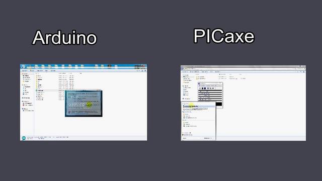 Arduino Vs. PICaxe IDE loading times on Vimeo