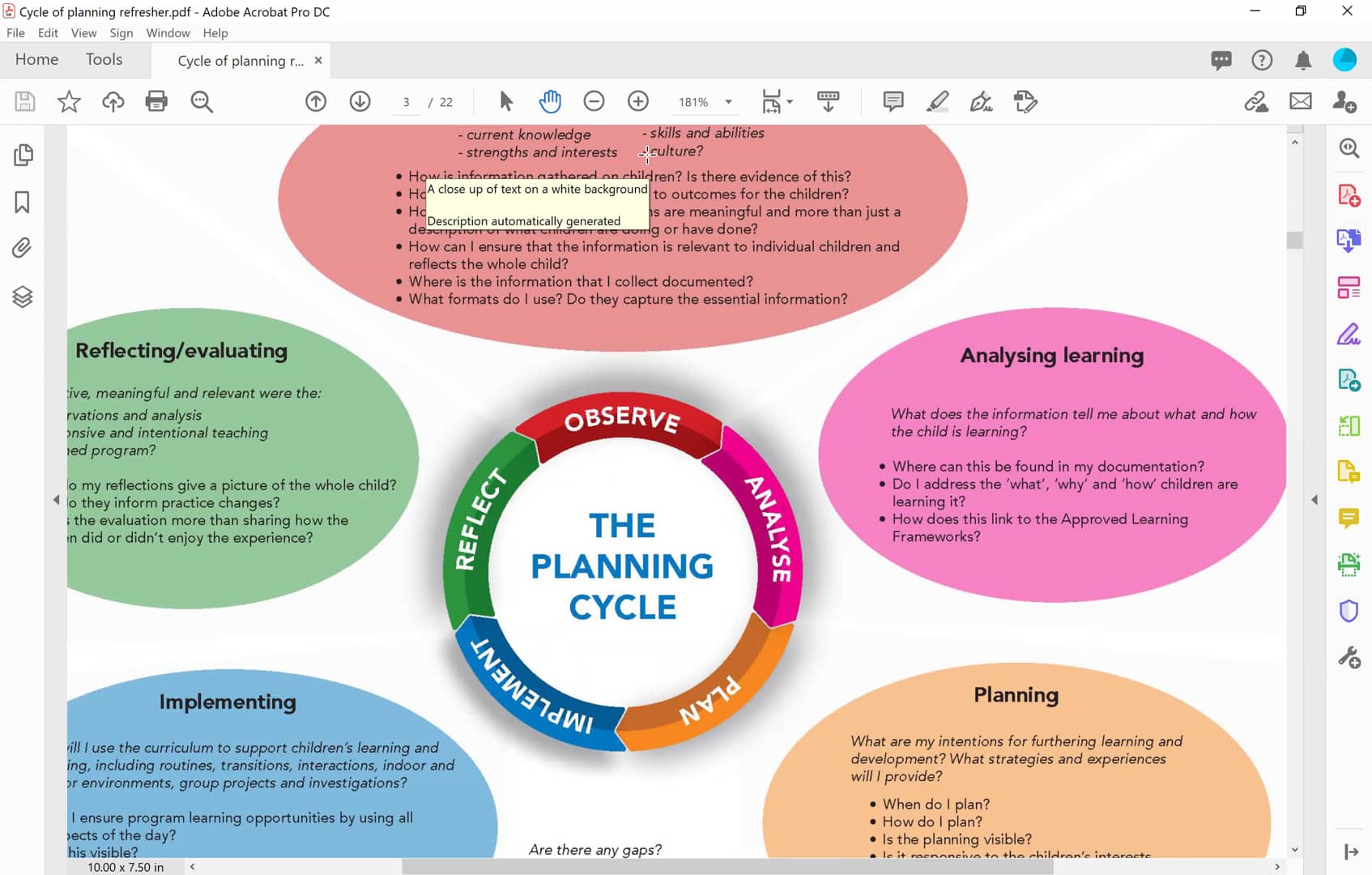 The Cycle of planning on Vimeo