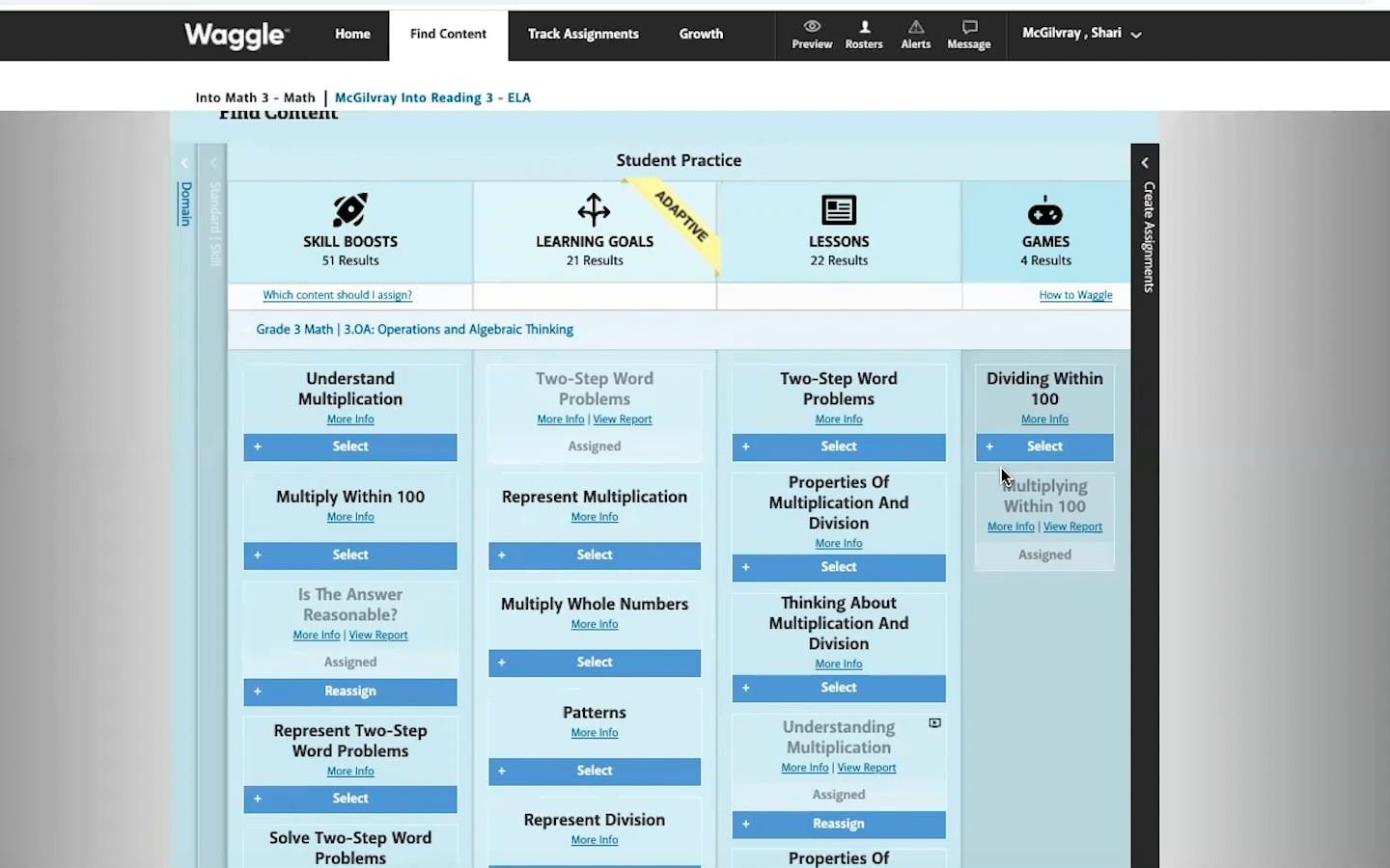 Waggle_teacher dashboard_Math_Video3 on Vimeo