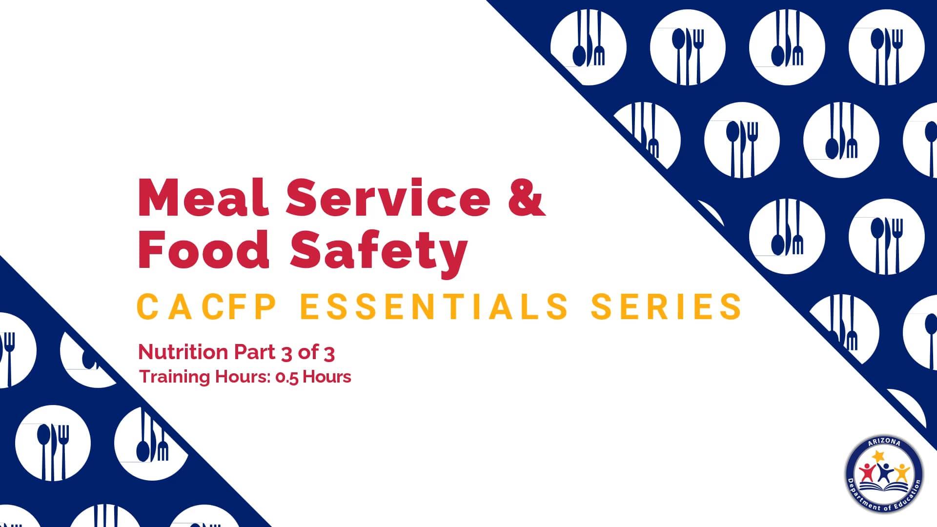 Meal Service and Food Safety - CACFP Nutrition Essentials Series on Vimeo