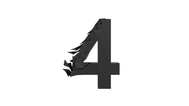 Number Four 3D - Free video on Pixabay