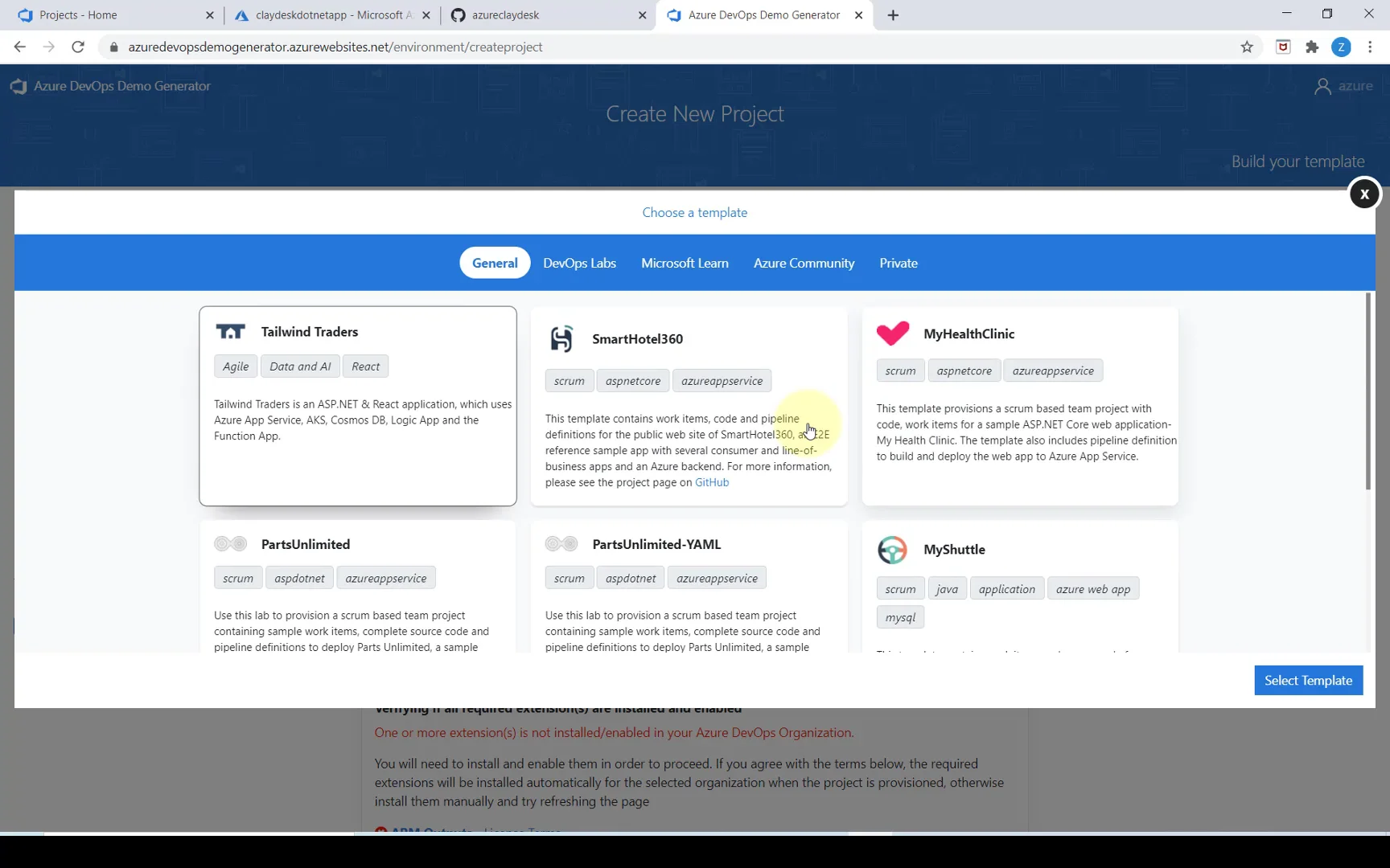 Setting up Azure DevOps Demo Generator on Vimeo