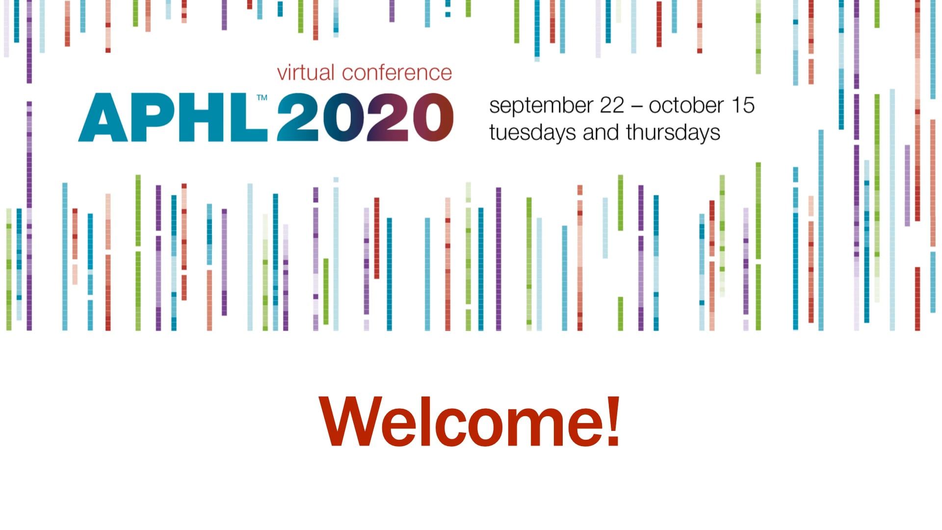 APHL 2020 Virtual Conference Welcome on Vimeo