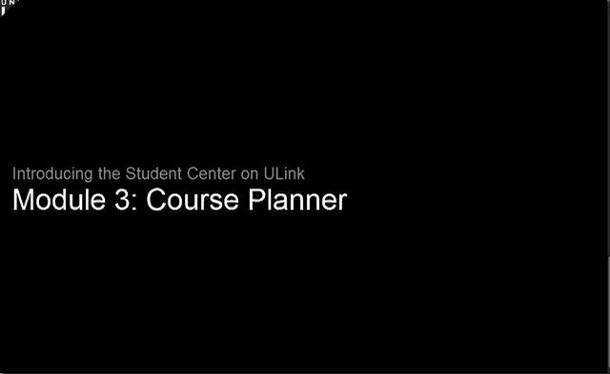 Module 3: Course Planner