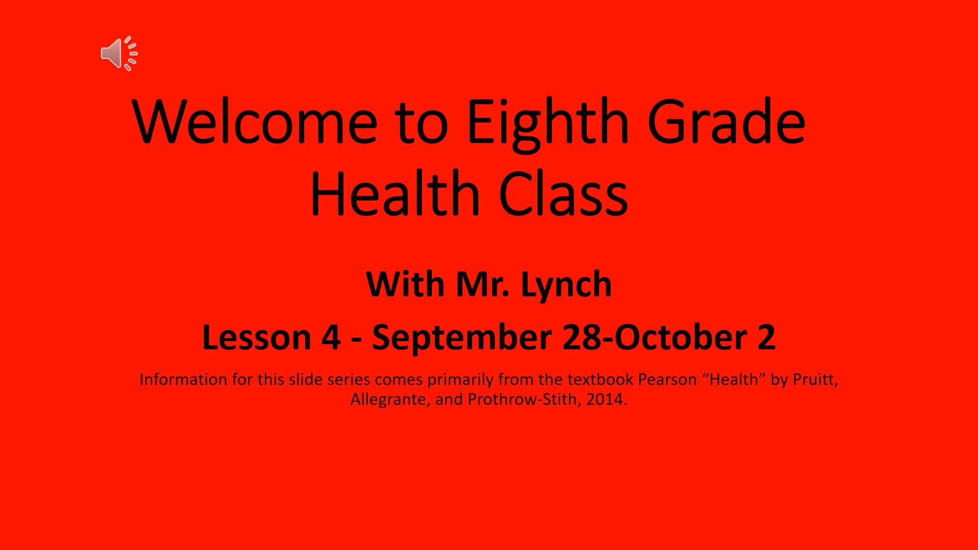 Eighth Grade Health Class with Mr Lynch Sept 28 - Oct 2 on Vimeo
