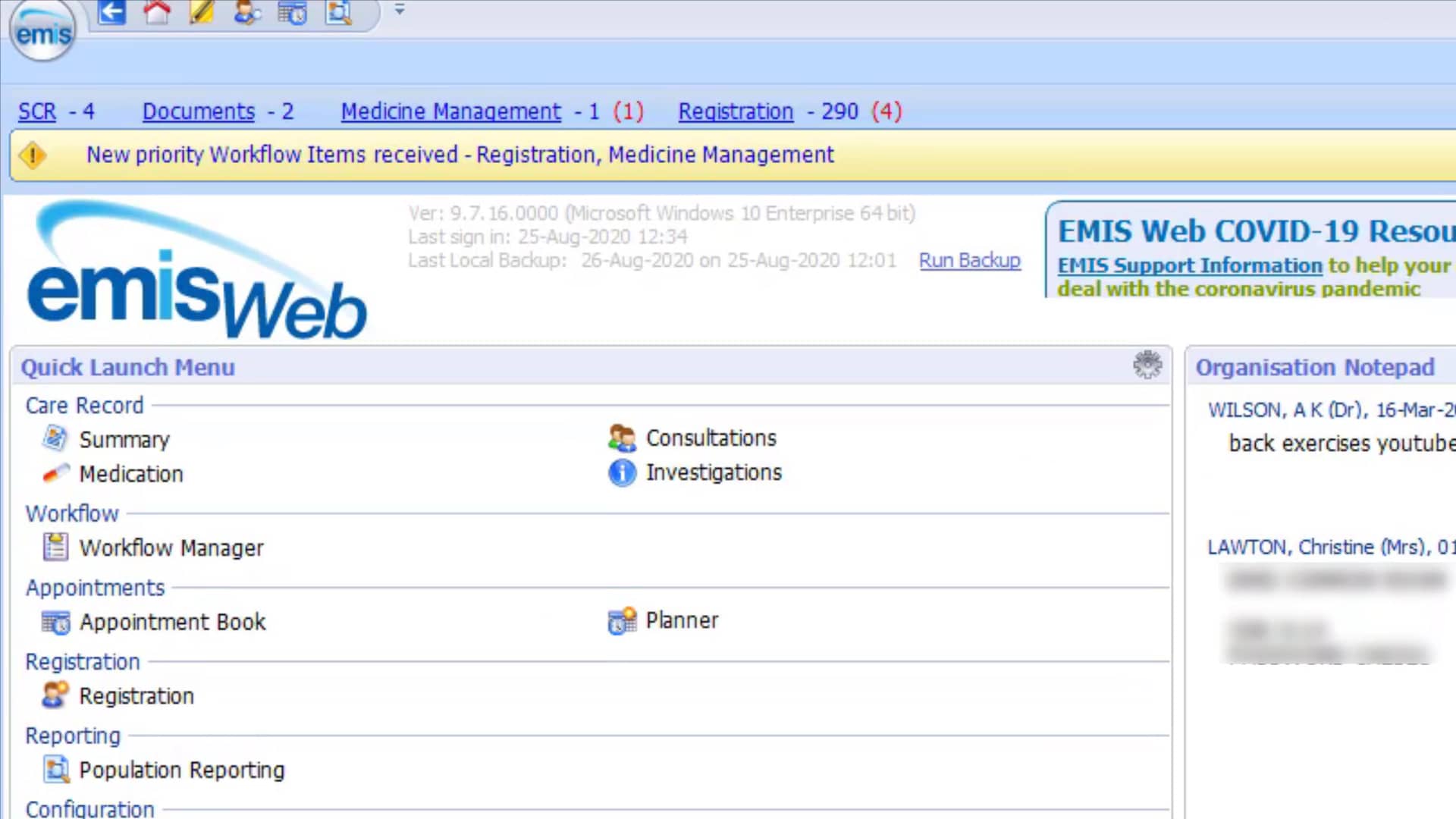 EMIS Web Screen Messages and Panic Button on Vimeo
