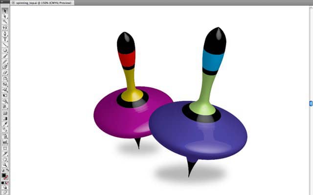 3D spinning top toy in Illustrator CS5 on Vimeo