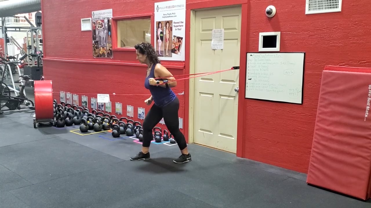 Two-arm & Single-arm Standing Resistance Band Forward Push on Vimeo