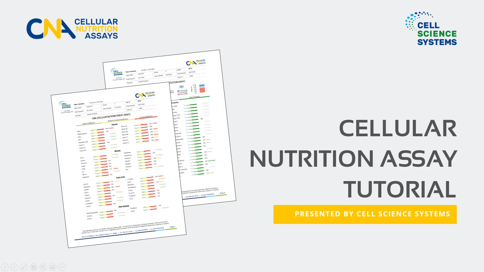 Cellular Nutrition Assay Results Tutorial on Vimeo