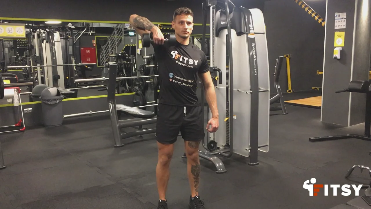 Dumbbell one-arm upright row on Vimeo