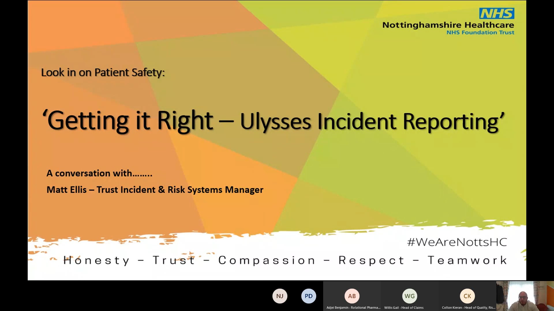 Look in on Patient Safety: Getting it Right - Ulysses Incident ...