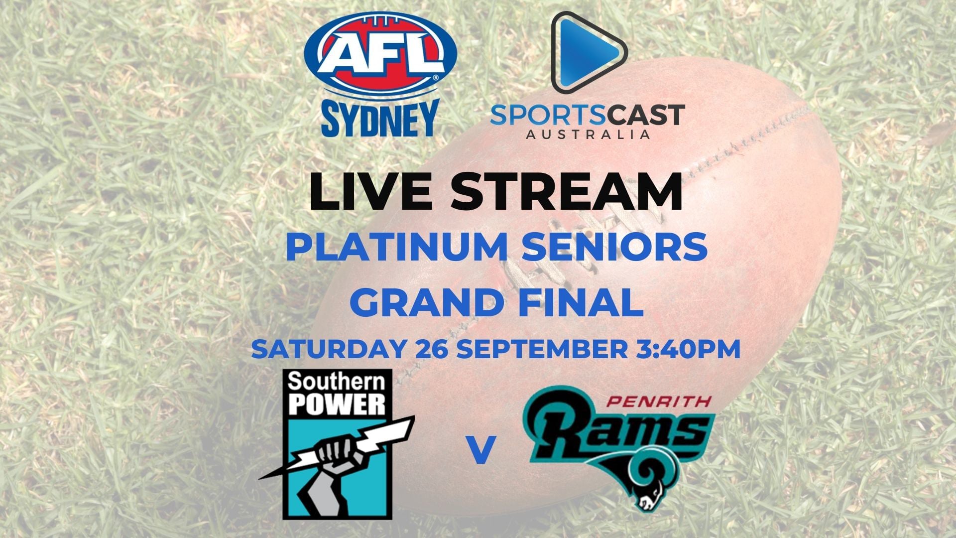 2020 AFL Sydney Grand Final - Platinum Seniors - Southern Power v ...