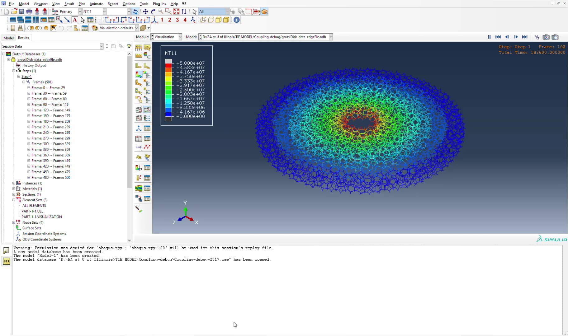 Abaqus_CAE 2017 - Model Database_ D__RA at U of Illinois_TIE MODEL ...