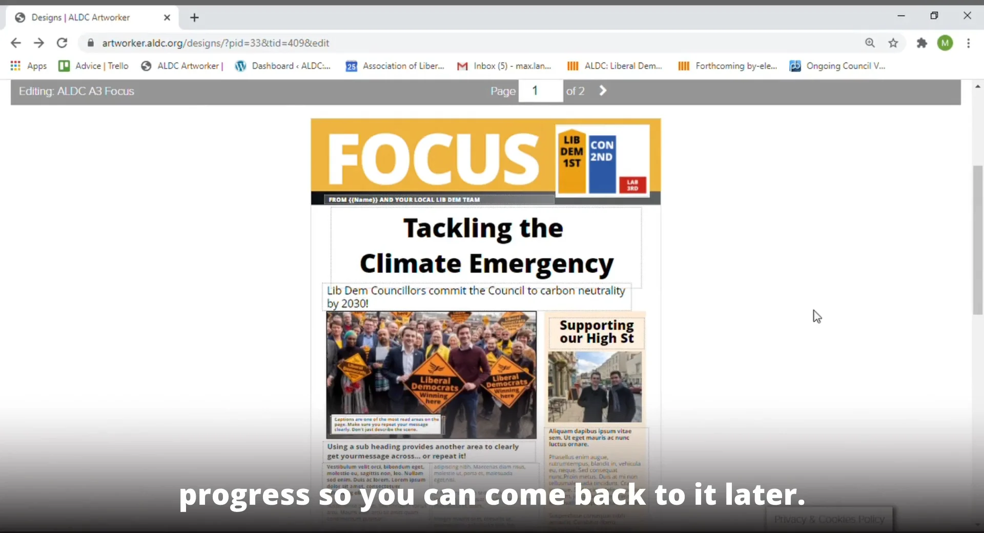 ALDC Artworker - Saving Your Designs