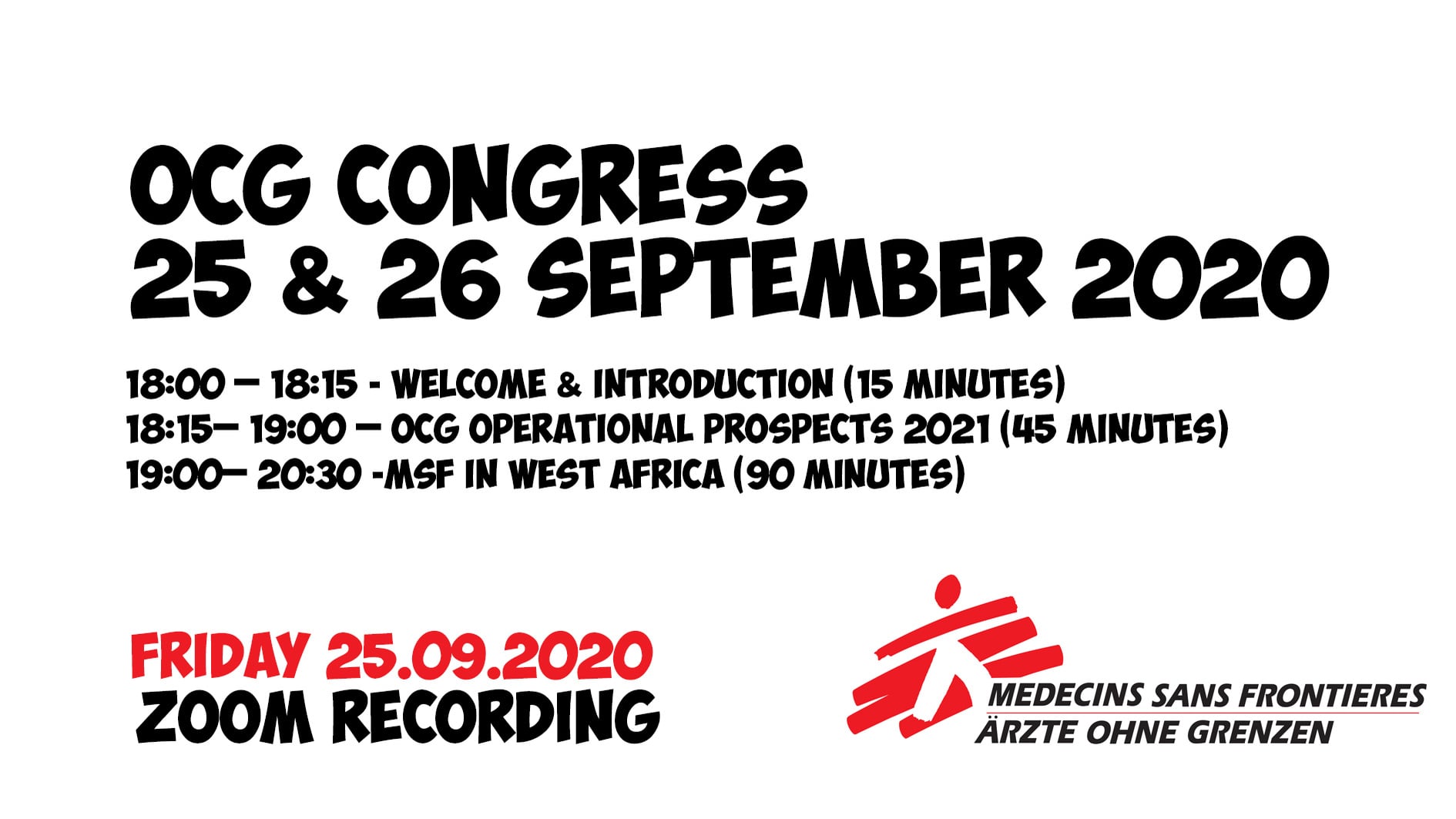 Asso - MSF-CH – OCG Congress - September 2020 – FRIDAY open session (25 ...