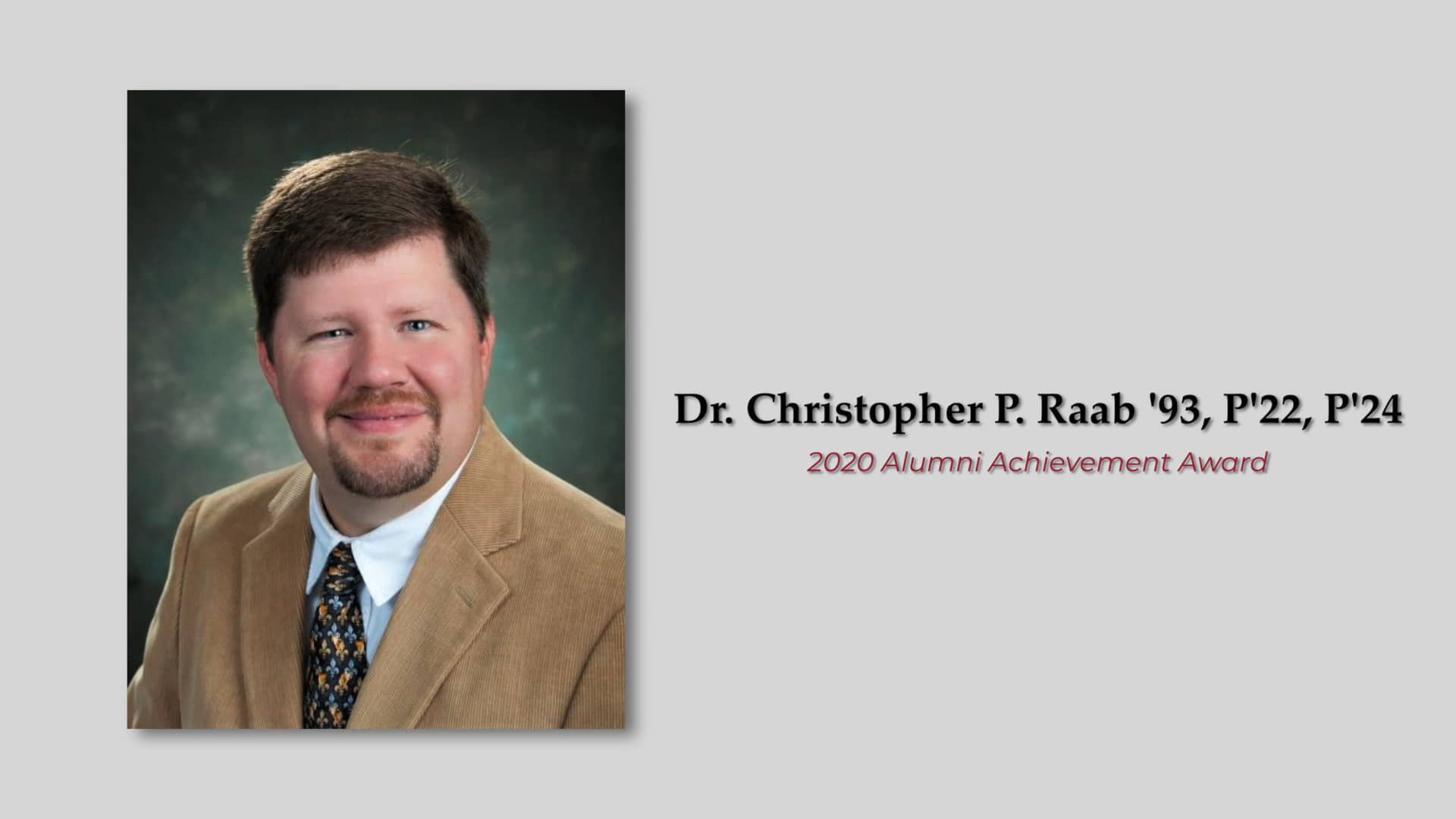 Muhlenberg EOD Alumni Achievement Award - Christopher Raab on Vimeo