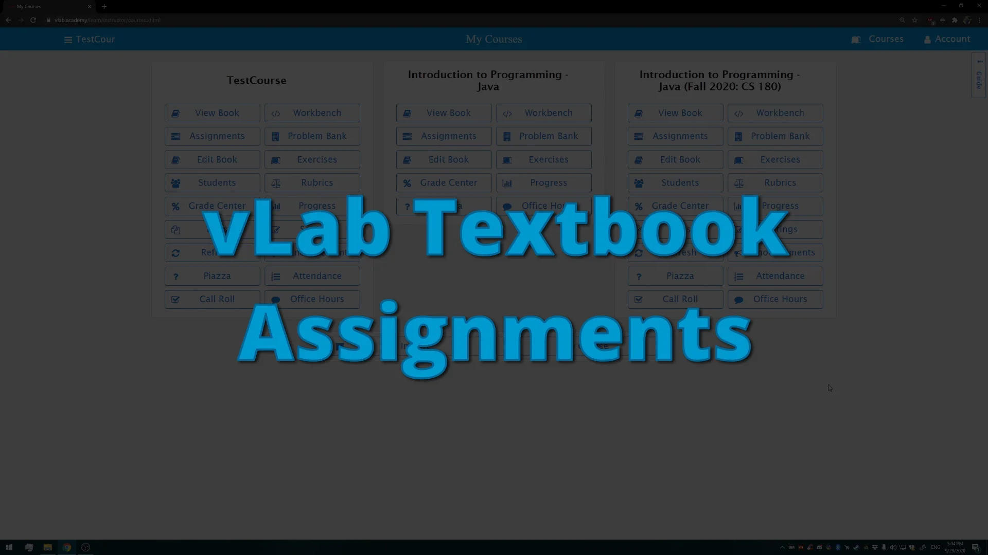 Exercise Assignments in vLab