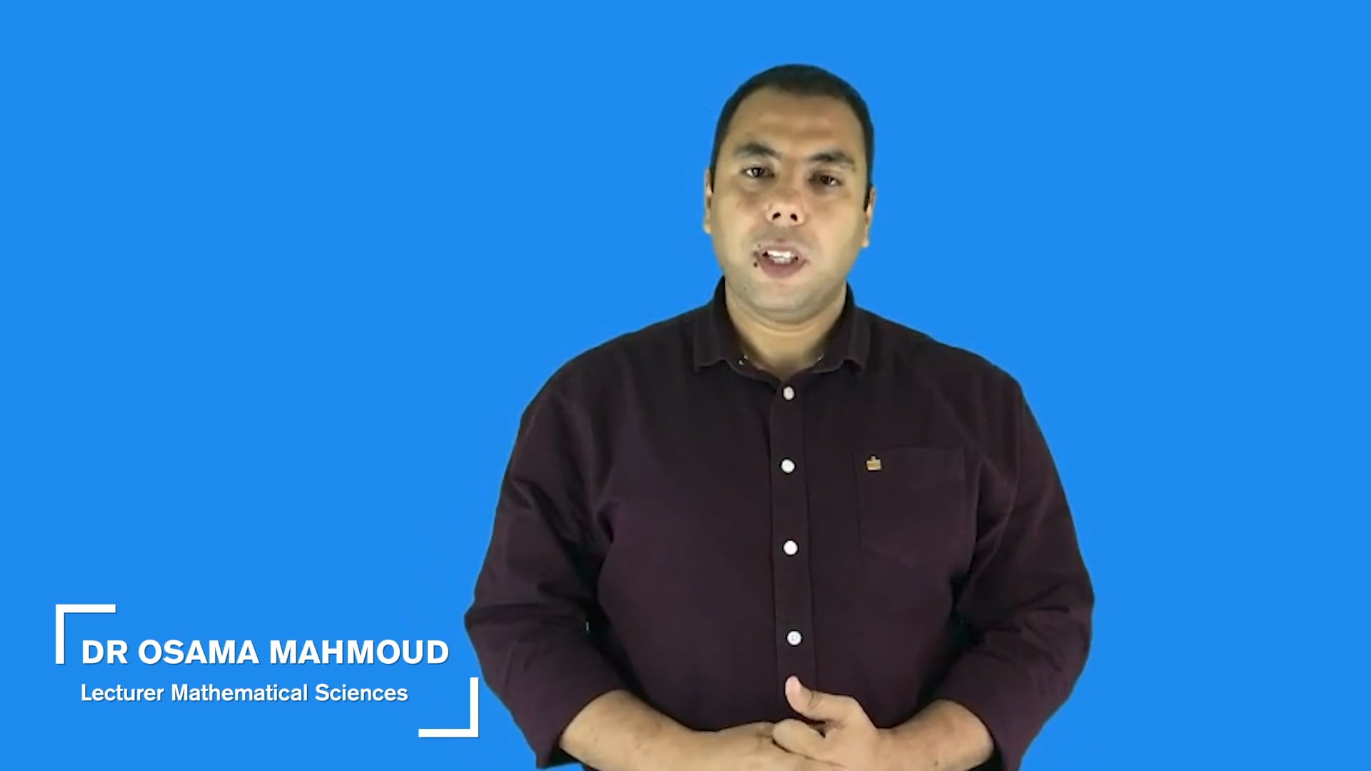 Data Science at Essex with Dr Osama Mahmoud on Vimeo