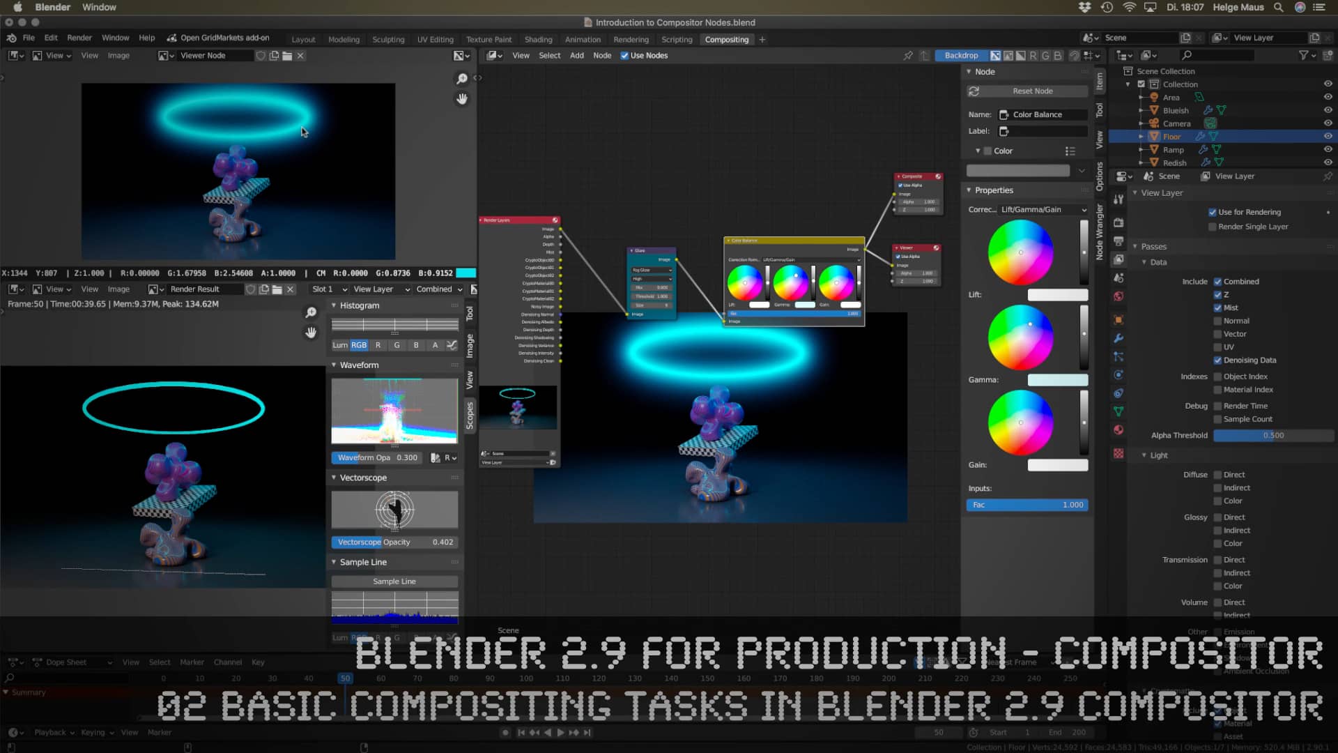 Blender 2.9 for Production - 02 Basic Compositing Tasks in Blender 2.9 Compositor on Vimeo