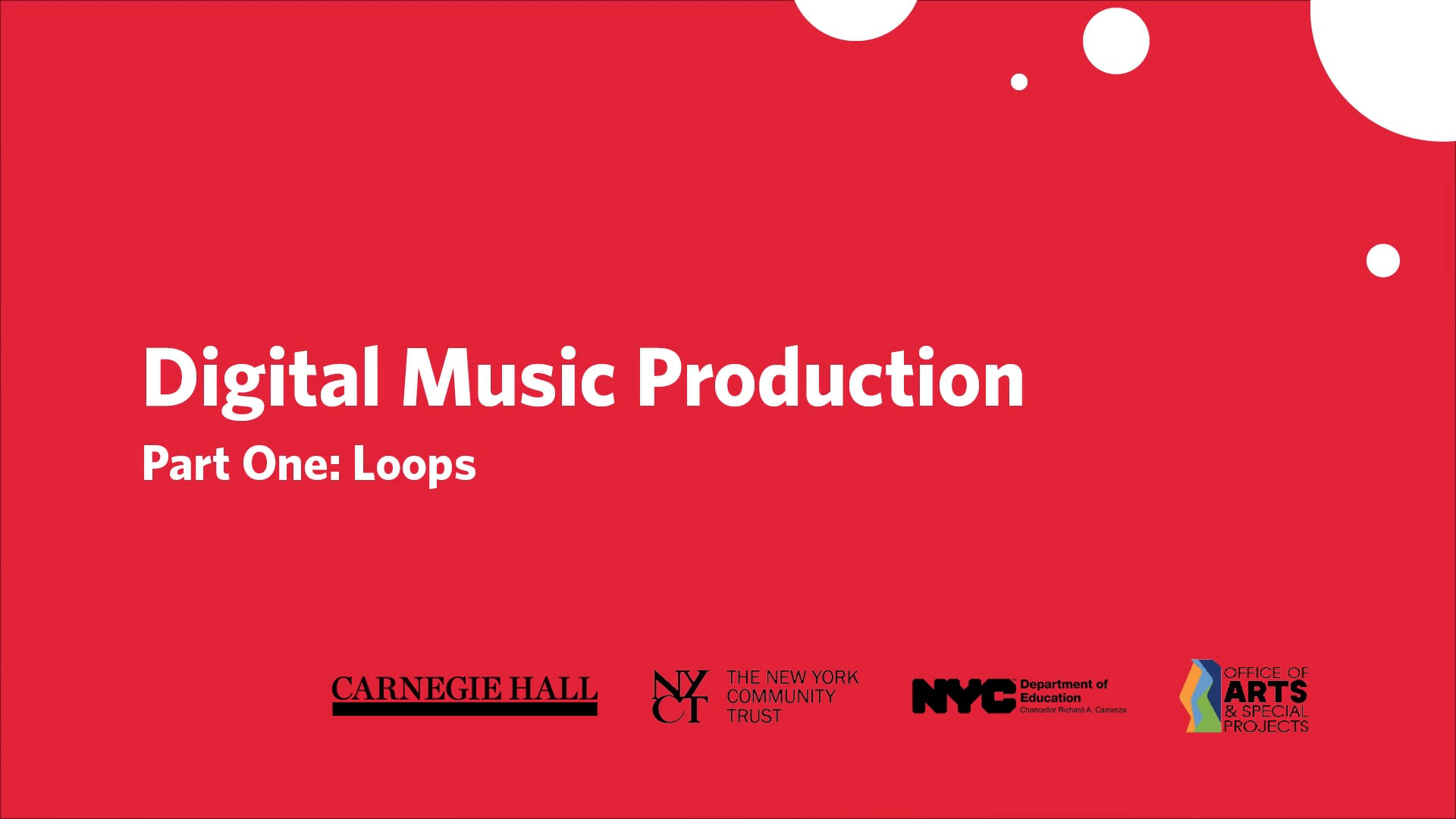 Digital Music Production | Part One: Loops on Vimeo