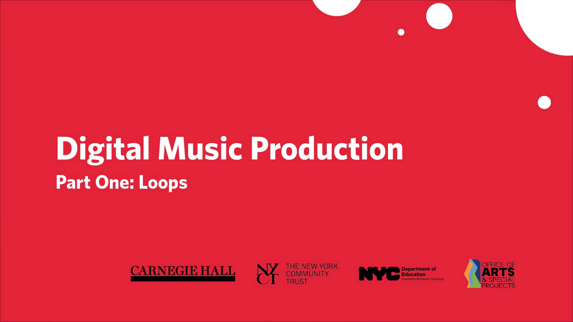 Digital Music Production | Part One: Loops on Vimeo