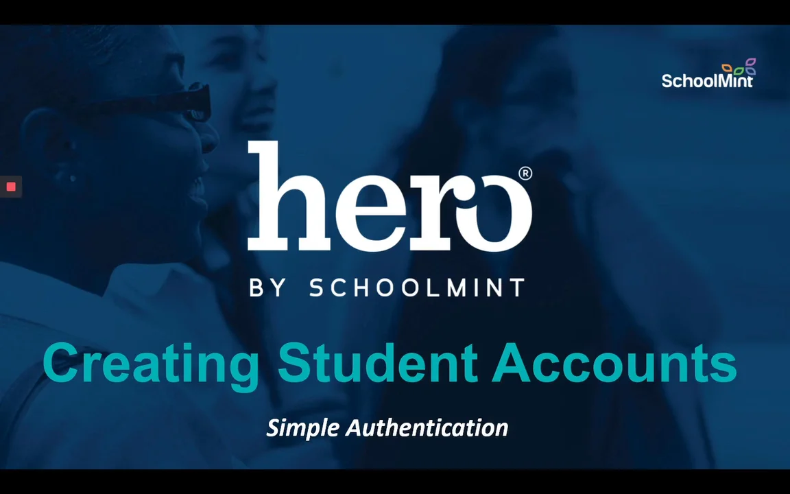 Creating student accounts with SIMPLE AUTHENTICATION