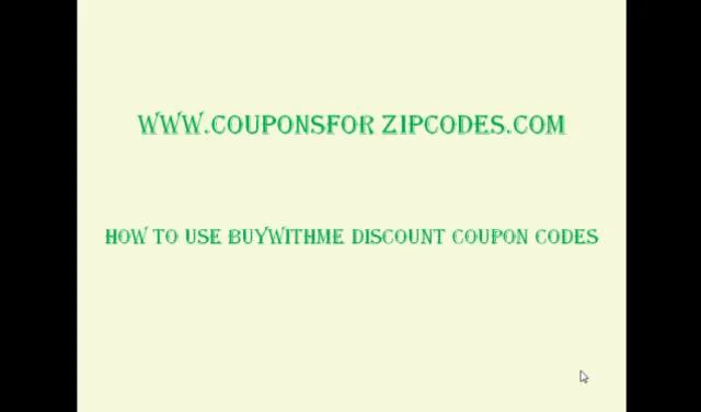 BuyWithMe Discount Coupon Codes on Vimeo