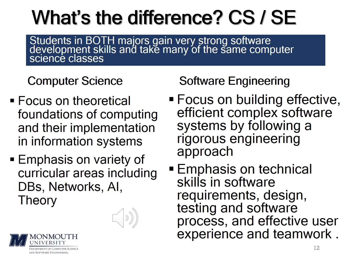 Computer Science and Software Engineering at Monmouth University on Vimeo
