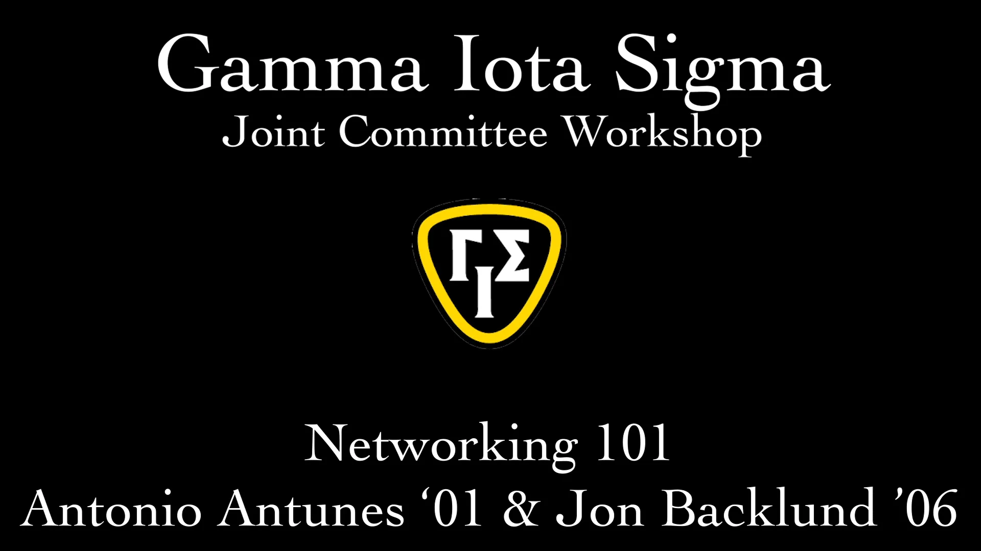 October 5, 2020 | Networking 101 | Antonio Antunes & Jon Backlund on Vimeo