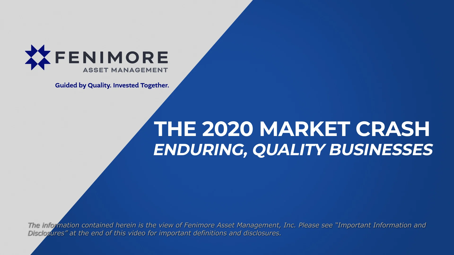 Fenimore Insights - Fenimore Talks: Enduring, Quality Businesses on Vimeo