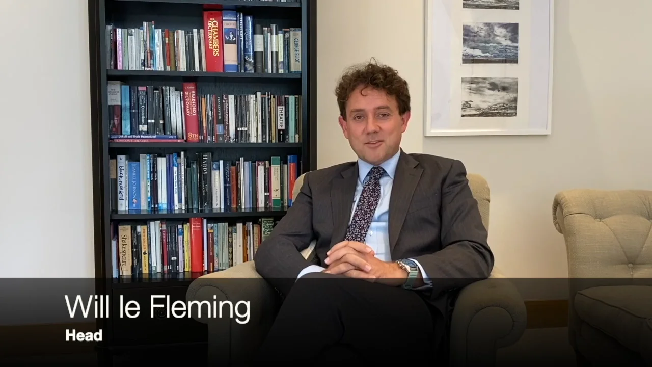 Will le Fleming, Head - address to parents