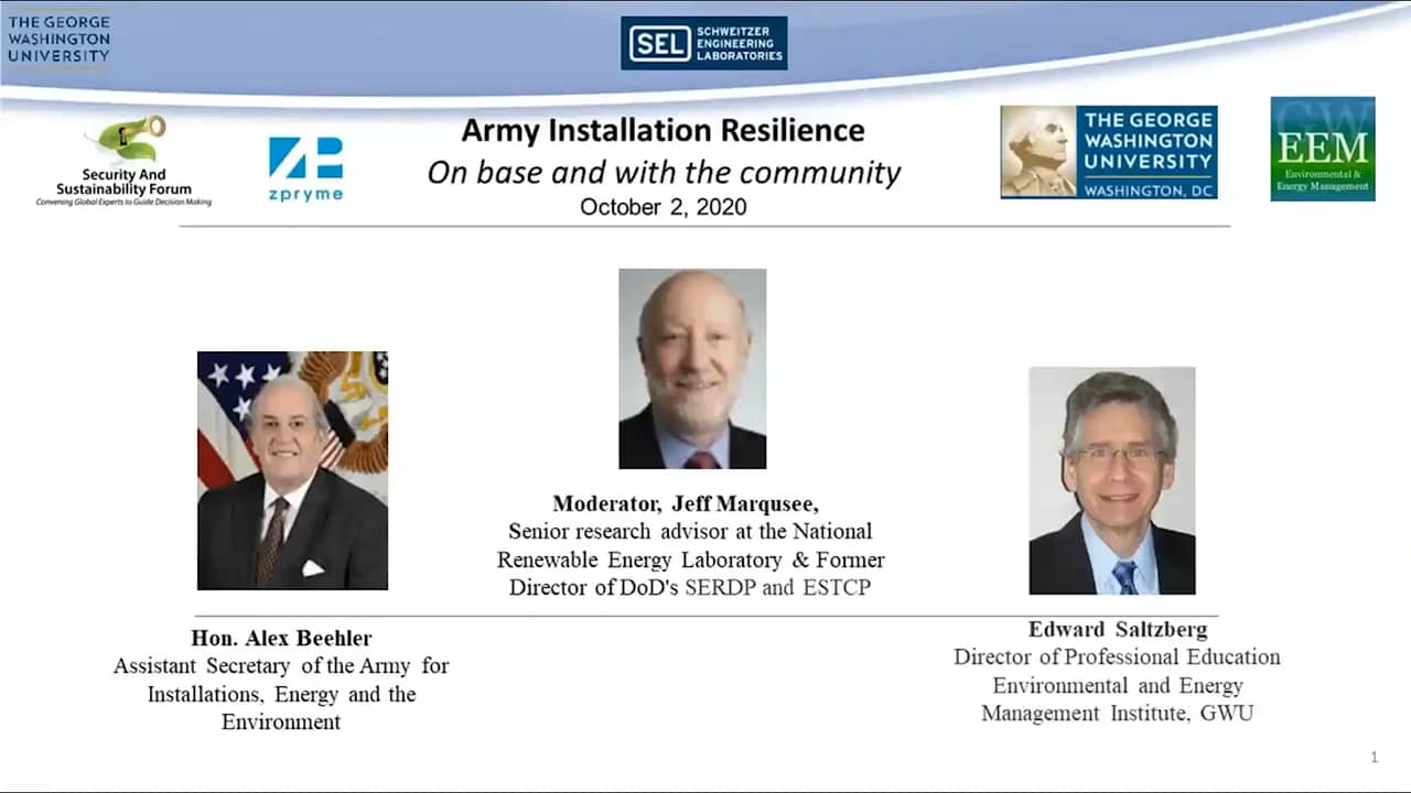 Army Installation Resilience - On base and with the utility and ...