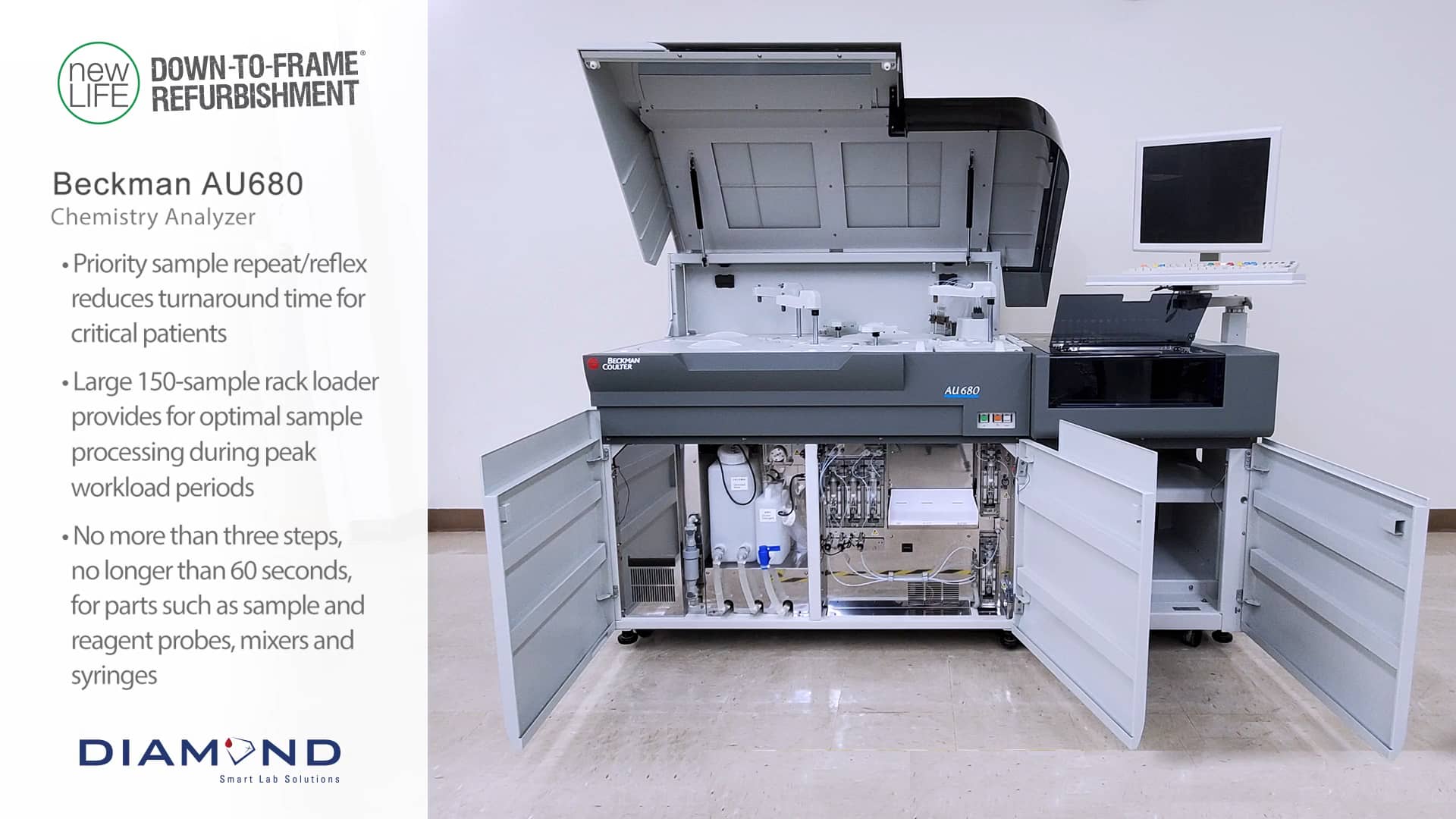 Beckman AU680 - Chemistry Analyzer - Down-To-Frame® Refurbished on Vimeo