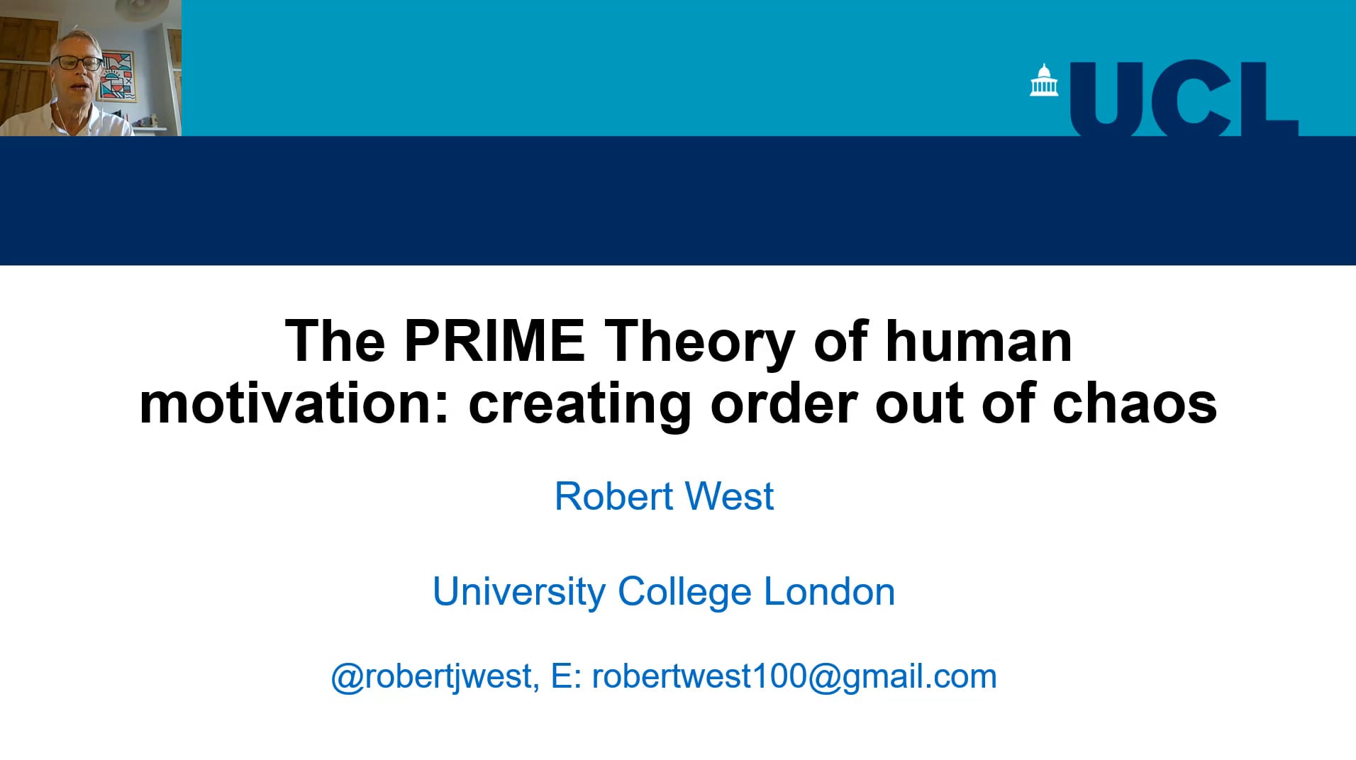 BSc lecture on theories of motivation and PRIME Theory on Vimeo