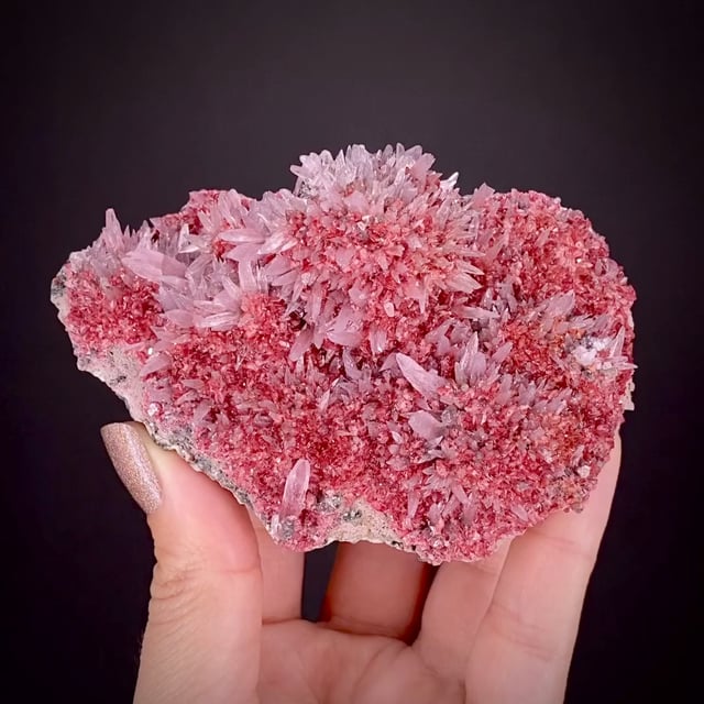 Roselite with Calcite - SM20-385 - Aghbar Mine - Morocco Mineral Specimen